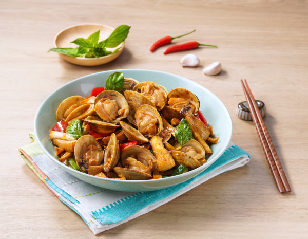 Stir-fried Clams with Basil and King Oyster Mushrooms – Lee Kum Kee ...